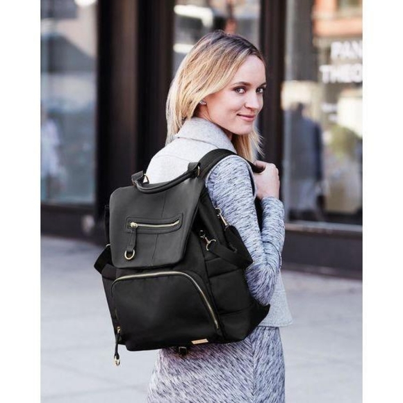 Skip Hop | Bags | Skip Hop Chelsea Downtown Chic Diaper Backpack Black ...